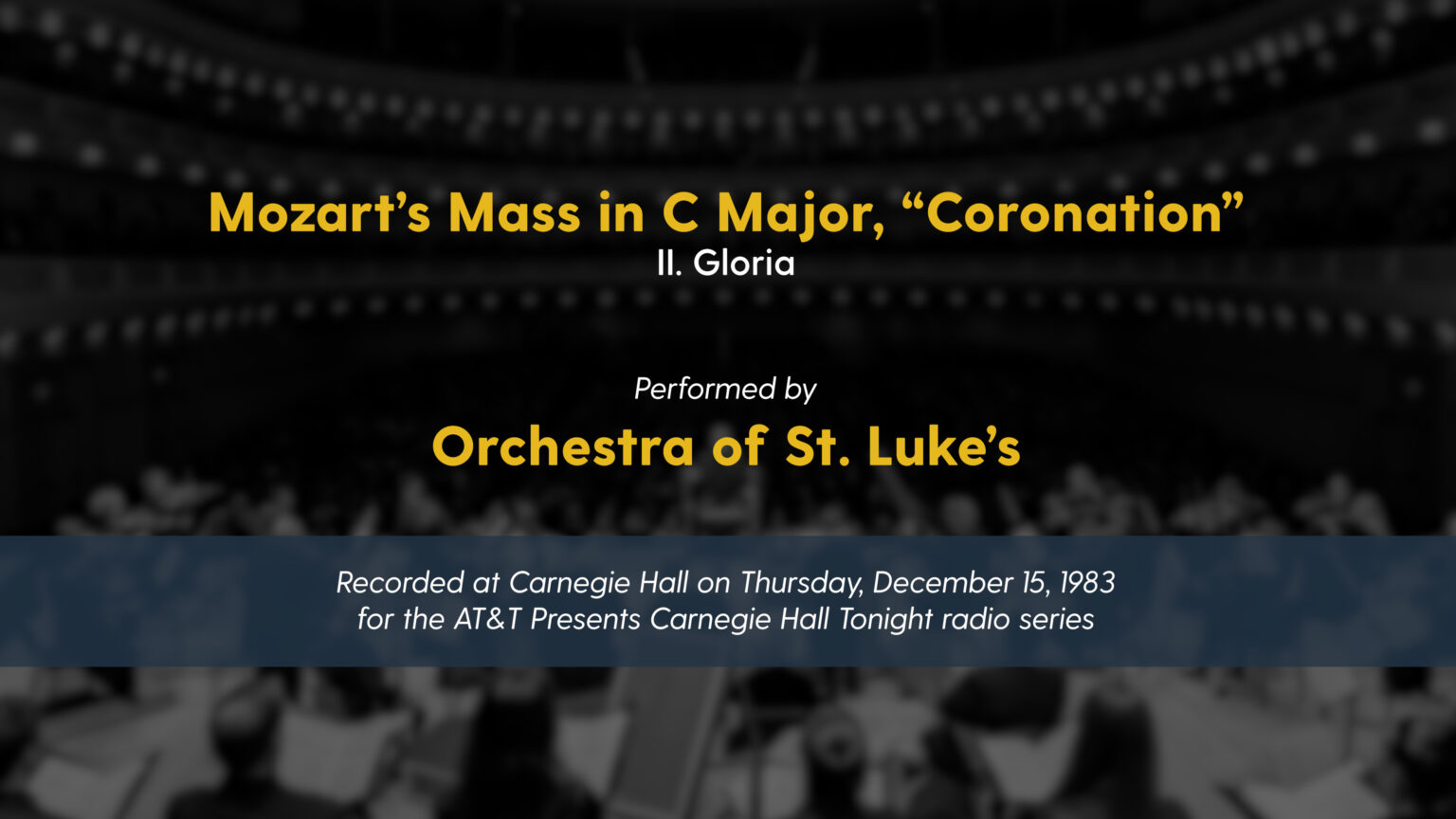 OSL Timeline • Orchestra of St. Luke's